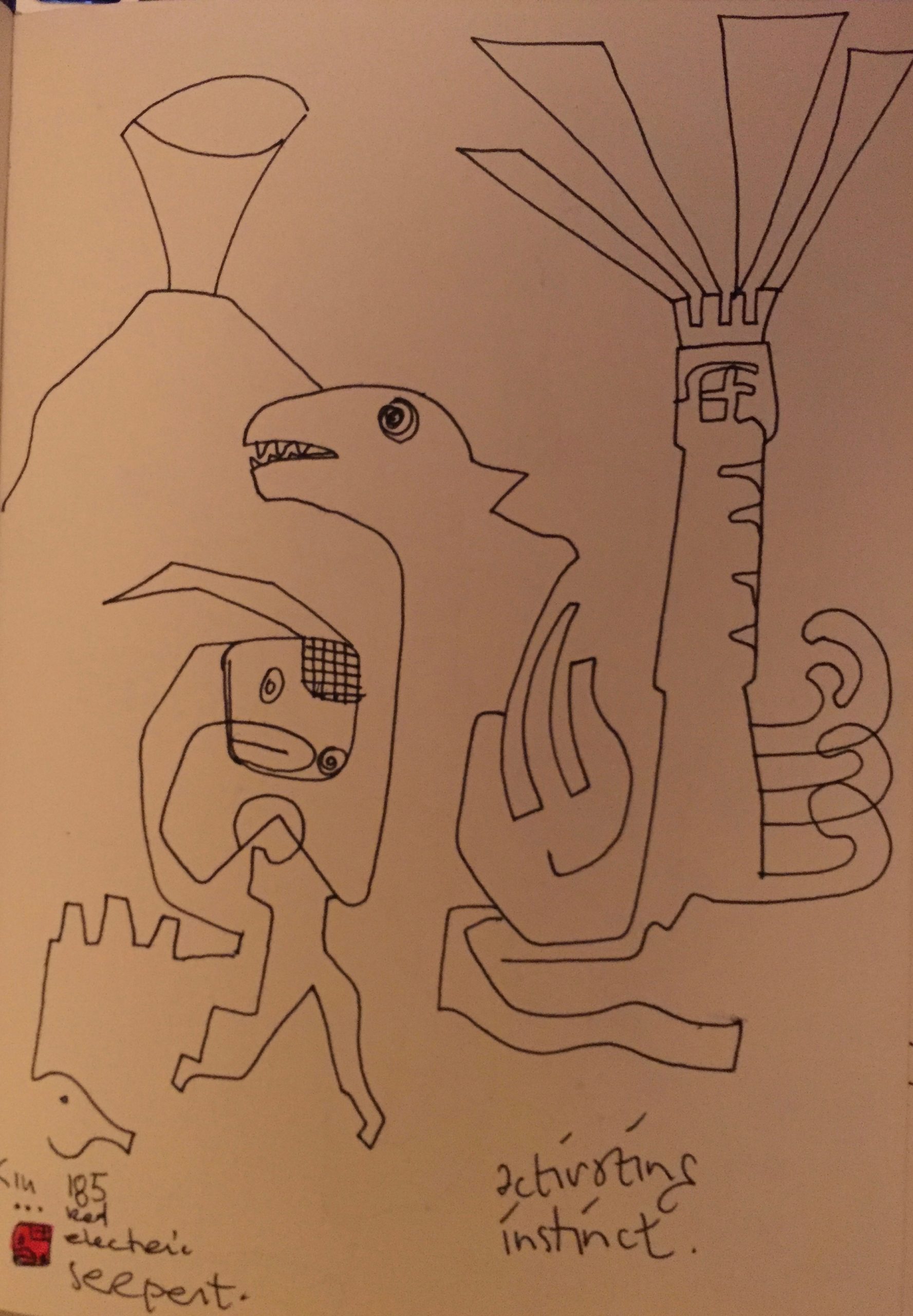 kin 185 • red electric serpent – Elegant Star •[GAP] •galactic arts ...