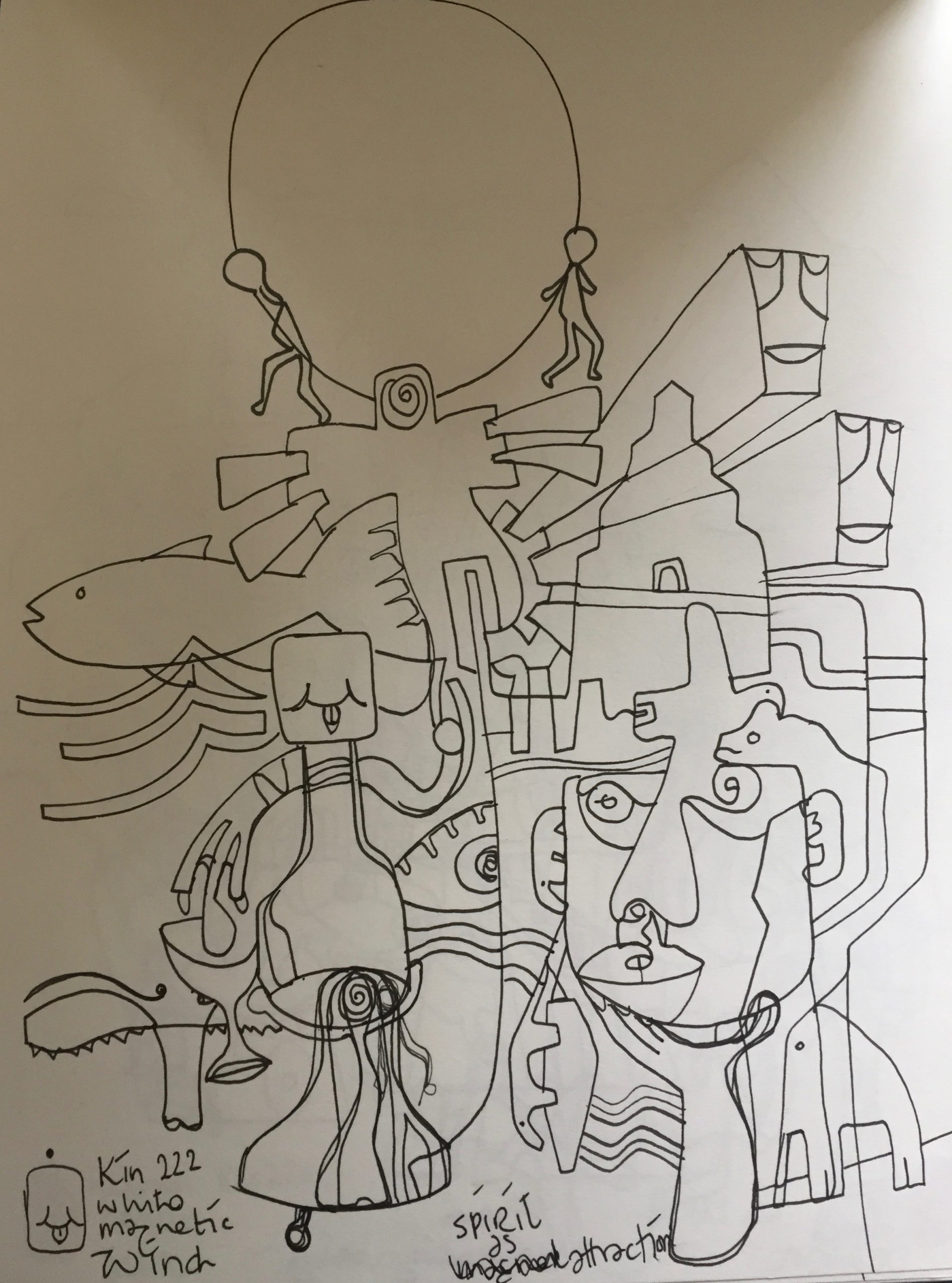 kin 222 • white magnetic wind – Elegant Star [GAP] •galactic arts projects•